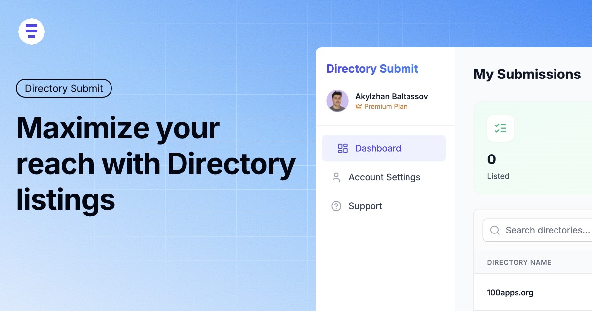 Directory Submit - Submit Your Website to 200+ Quality Directories